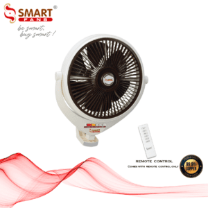 Louver Bracket Fan 14″ Off White-Brown – Smart Fans